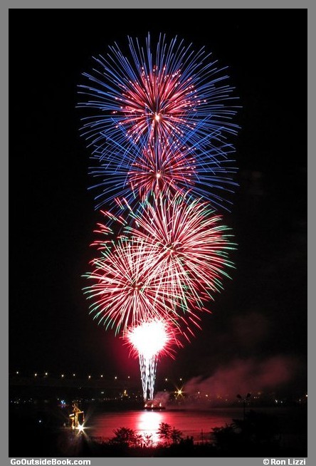 Sailfest Fireworks over the Thames River in Connecticut | Go Outside Book